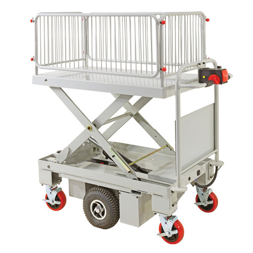 Self Propelled Electric Scissor Lift Trolley (with cage) | Verdex Equipment